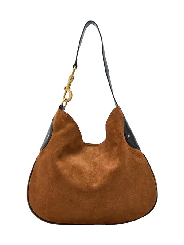 Mulberry Hackney Suede Shoulder Bag - Brown