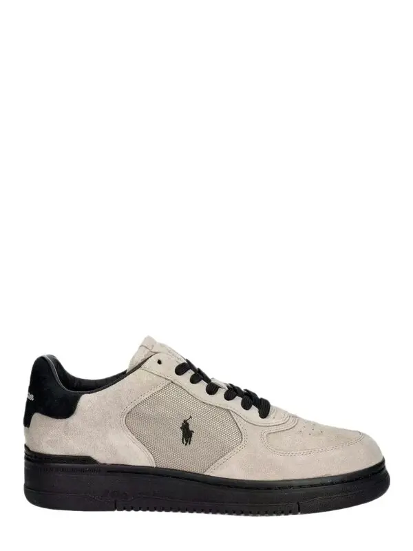 Polo Ralph Lauren Masters Crt Logo-embroidered Panelled Sneakers - Neutrals
