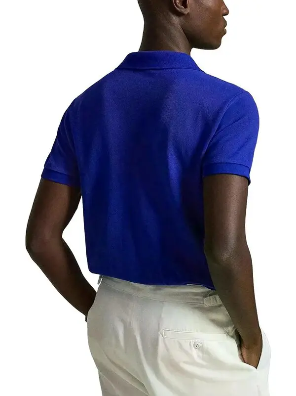 Polo Ralph Lauren Logo-embroidered Piqué Polo Shirt - Blue