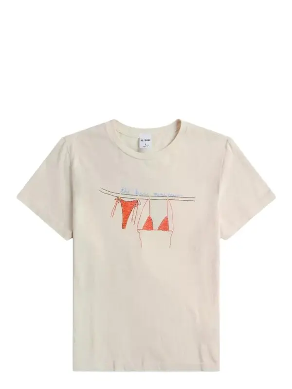 RE/DONE Graphic-print T-shirt - Neutrals