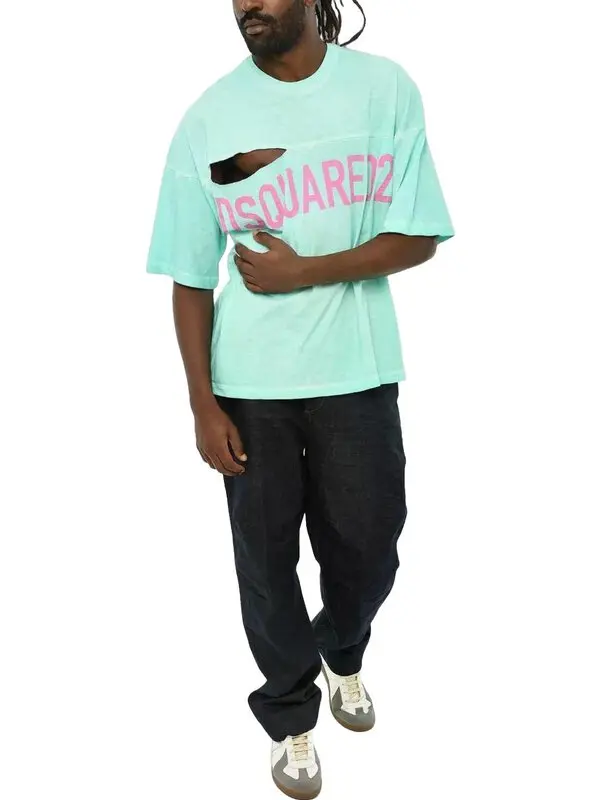 Dsquared2 Logo-print Distressed T-shirt - Green