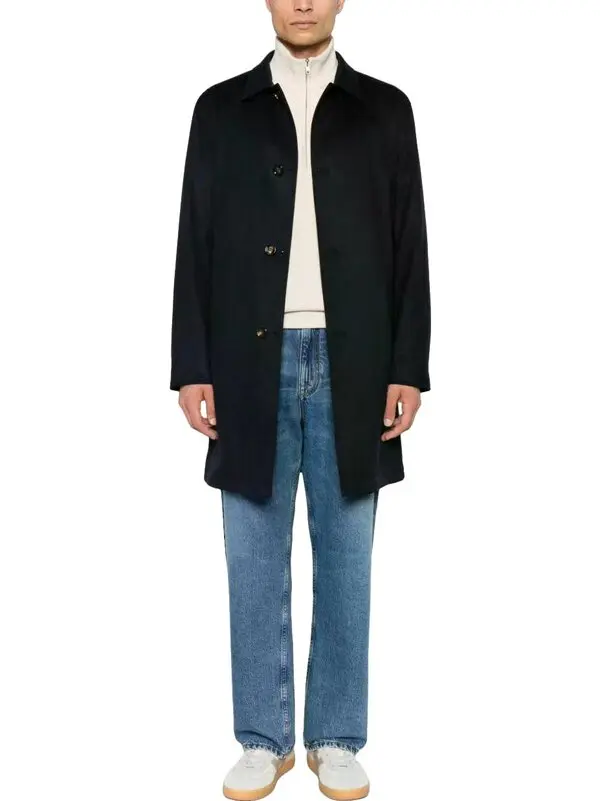 KIRED Cashmere Button-down Coat - Blue