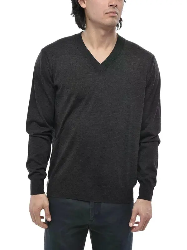 PAOLO PECORA V-neck Sweater - Grey