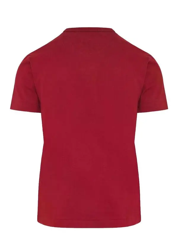 Play Comme Des Garcon Play Double Heart-patch T-shirt - Red