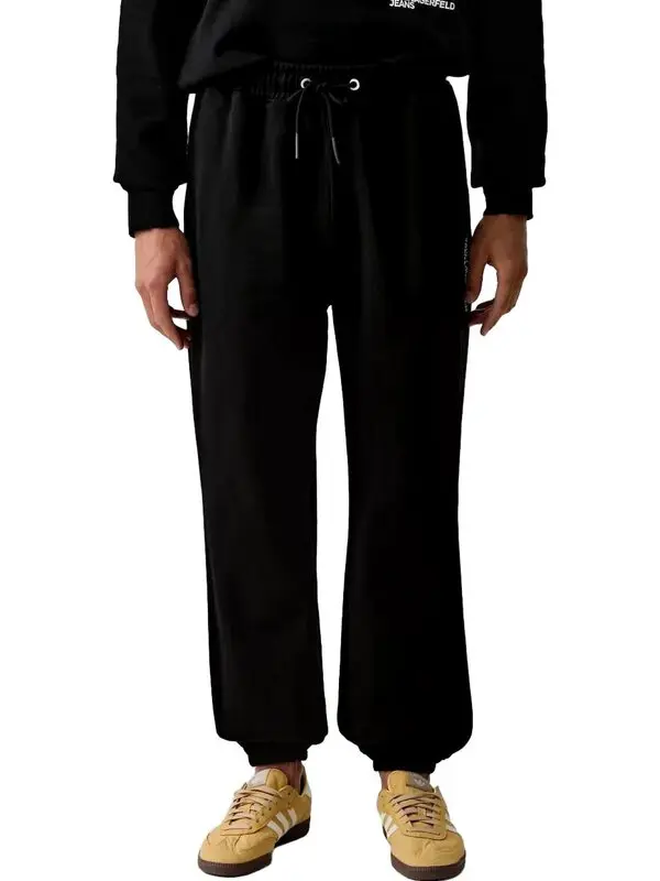 Karl Lagerfeld Drawstring-waist Logo-print Track Pants - Black