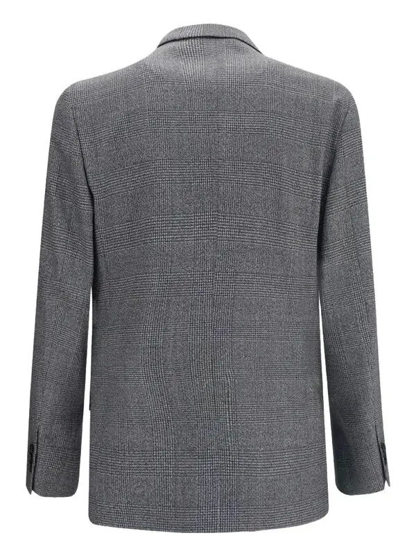 LARDINI Double-breasted Wool Blazer - Grey