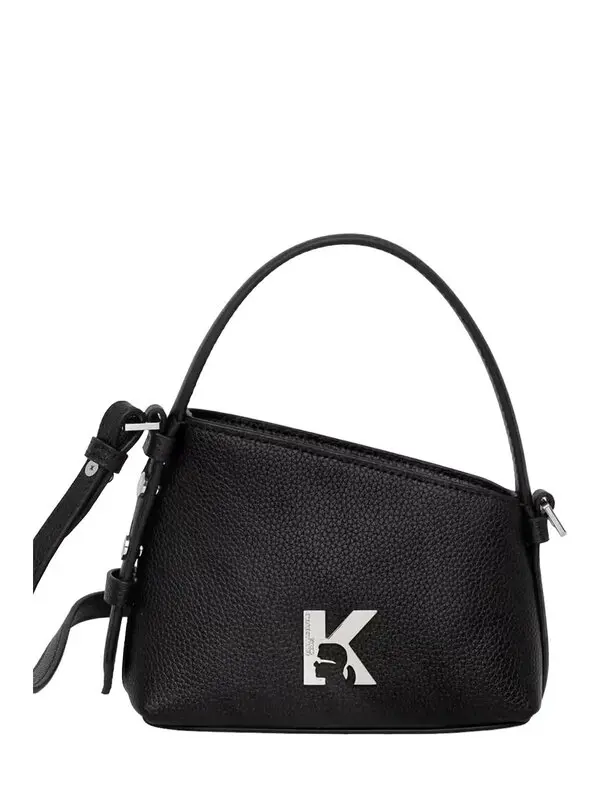 Karl Lagerfeld Logo-plaque Asymmetric Cross Body Bag - Black