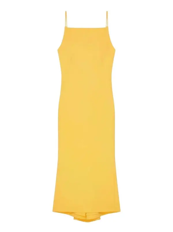 Givenchy Kickback Sliced Midi Dress - Yellow