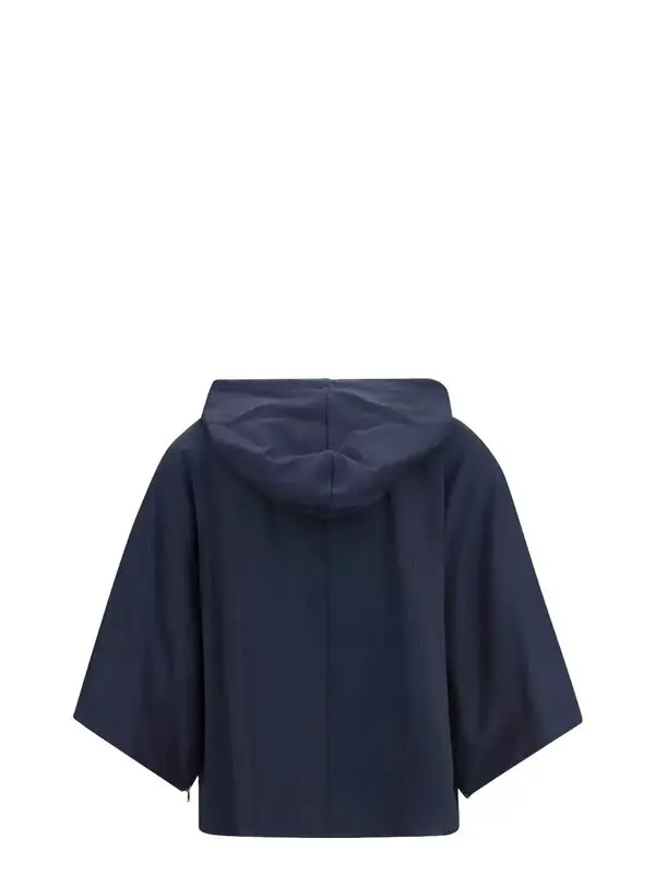 Max Mara Zip-up Flared-sleeve Hoodie - Blue