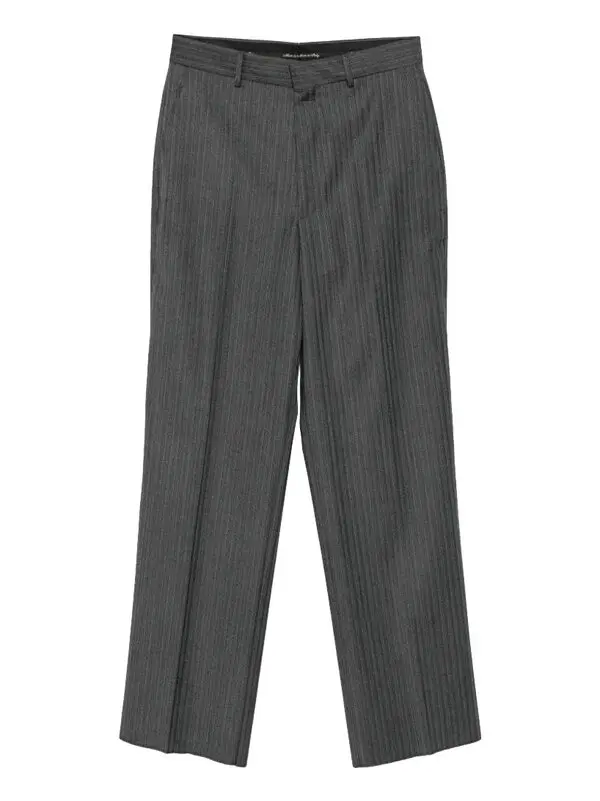 REVERES 1949 Pinstripe Pattern Straight-leg Trousers - Grey