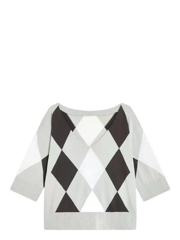 Liviana Conti Imperia Argyle-pattern Sweater - Grey