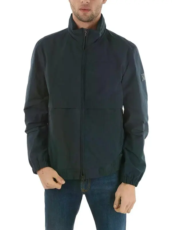 Woolrich Logo Patch Zip-up Jacket - Blue