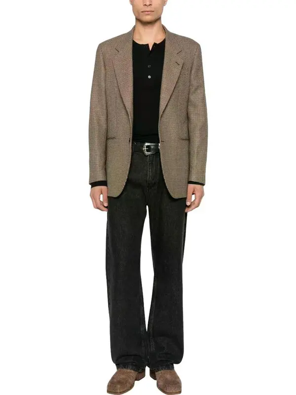 REVERES 1949 Houndstooth-pattern Blazer - Brown