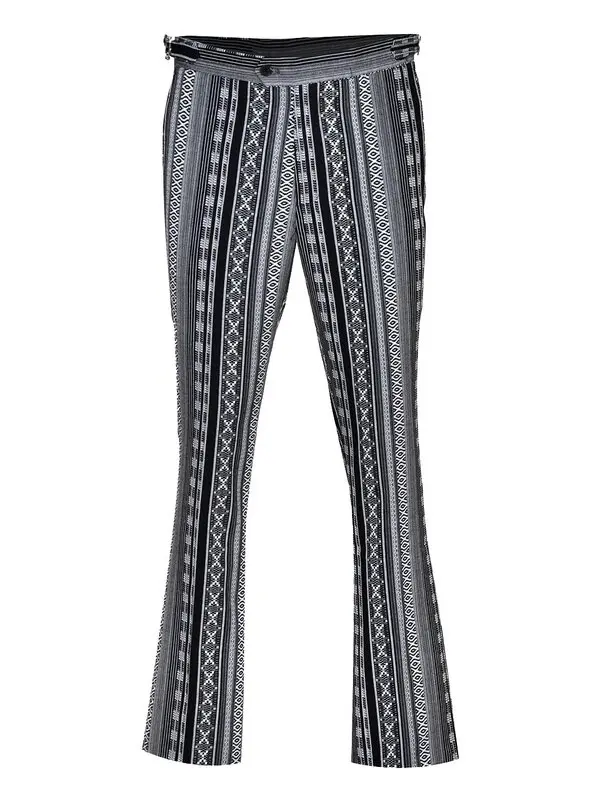 DAVID WEJ Dareski Tribal Print Side Adjuster Trousers – Multi - Grey