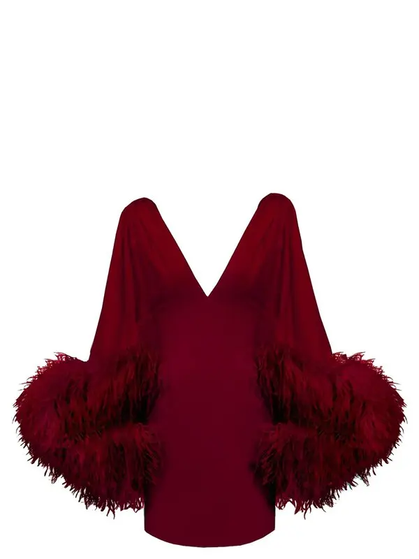 SANCTUMUM Nova Mini Dress In Pauillac - Red