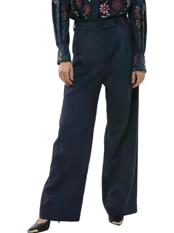 DEPARTMENT 5 Pleated-front Palazzo Pants - Blue