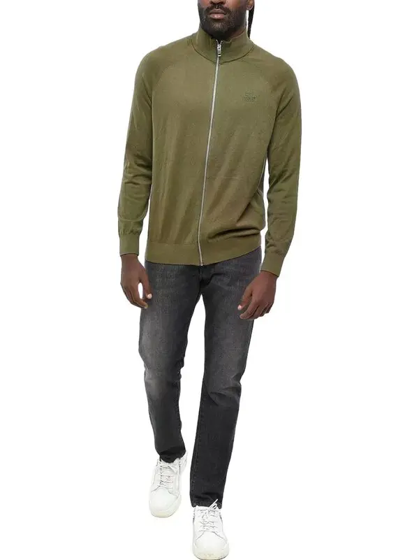 DIESEL® Long-sleeve Zip-fastening Cardigan - Green