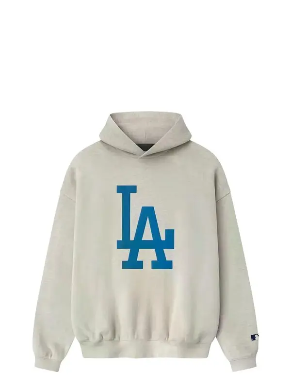 Fear Of God Logo-print Jersey Hoodie - Grey