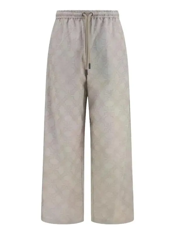 Off-White Arrows Monogram Wide-leg Trousers - Neutrals