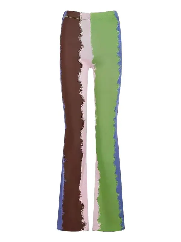 HOUSE OF SUNNY She's Electric Wavy-print Trousers - Green