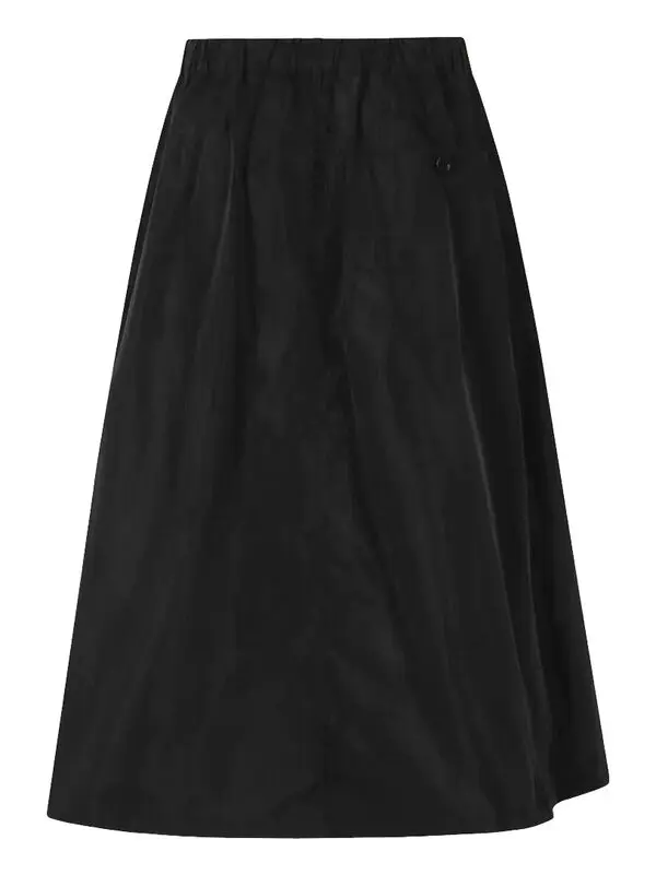 Aspesi Pleated A-line Midi Skirt - Black