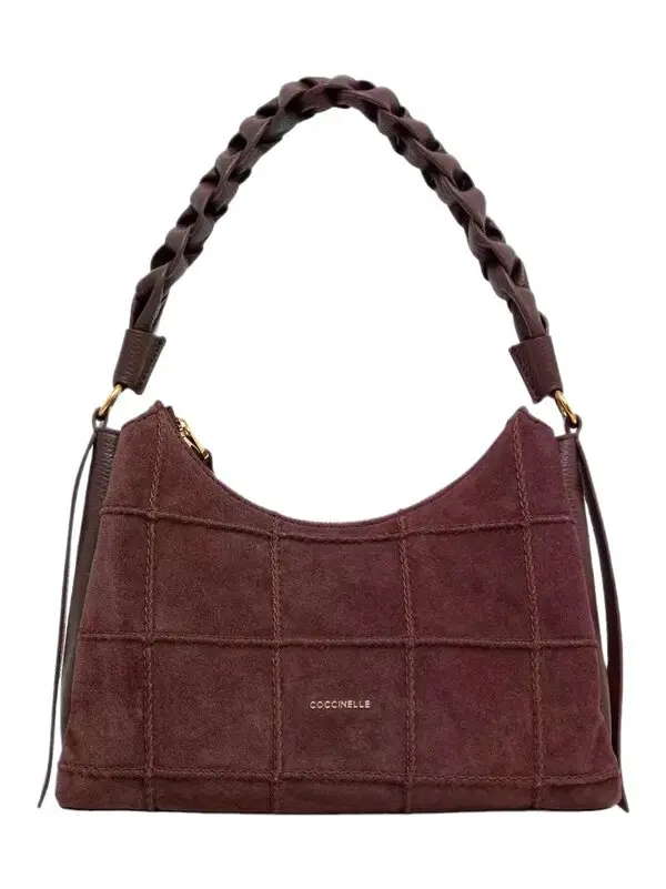 COCCINELLE Quilted Braided-handle Shoulder Bag - Brown