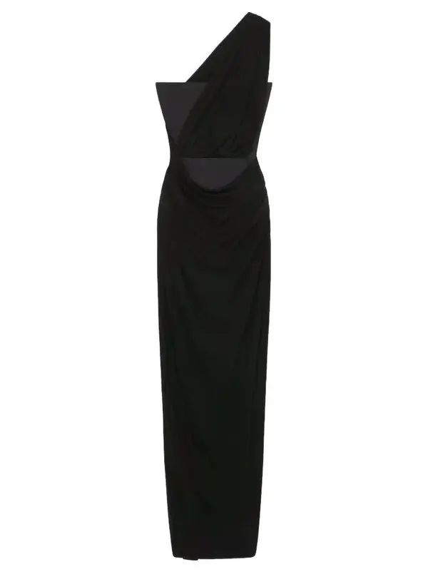 Givenchy Draped One-shoulder Maxi Dress - Black