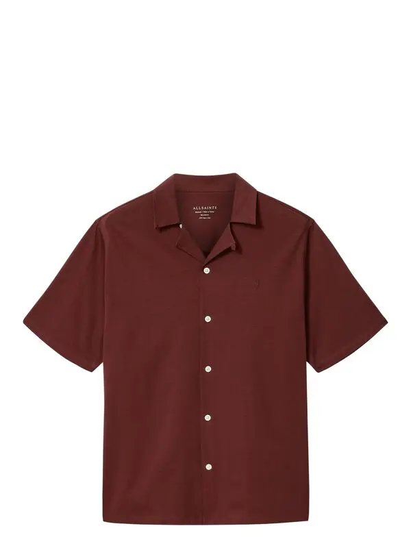 ALLSAINTS Organic Cotton Hudson Shirt - Red
