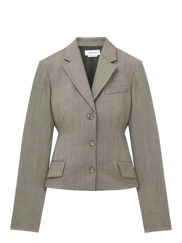 Alexander McQueen Wool Blazer - Gold