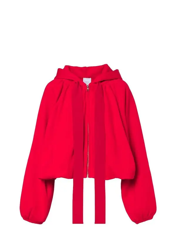 PATOU Cotton Zip-up Hoodie - Red