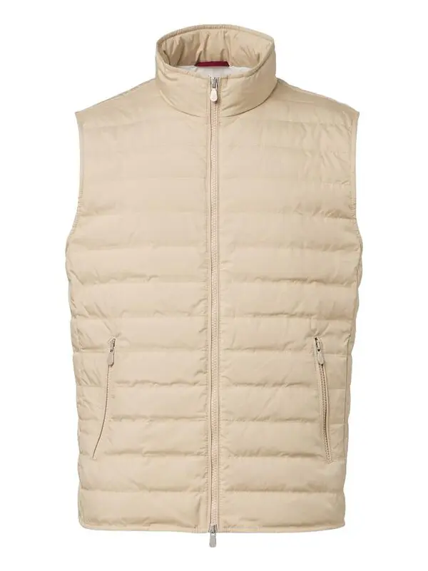 Brunello Cucinelli Technical Down Vest - Beige