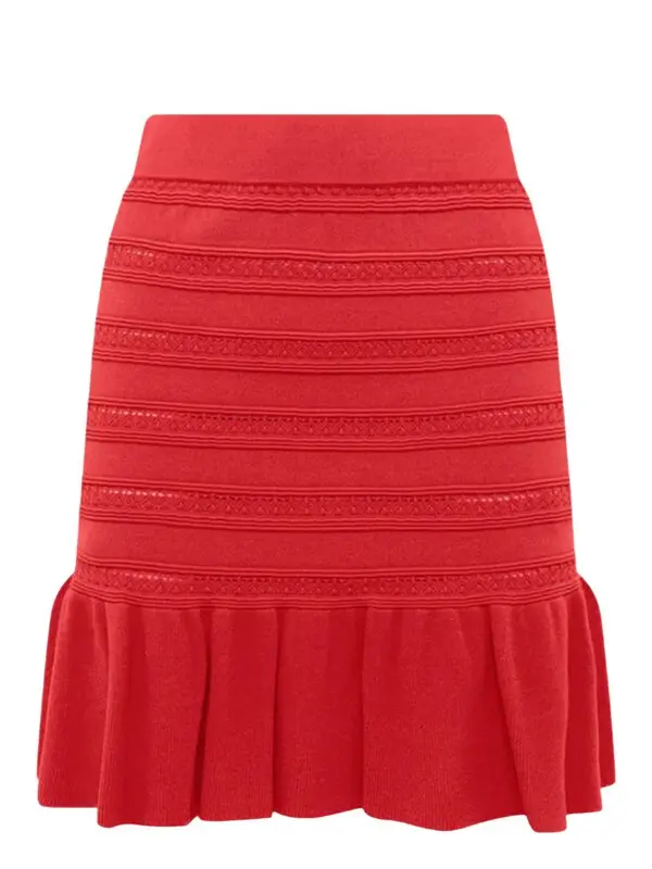 BLUGIRL Crochet Skirt - Red