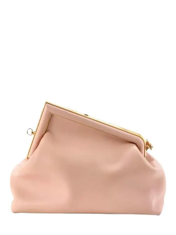Fendi First Bag Leather Medium Clutch Bag - Pink