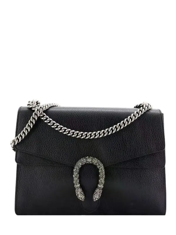 Gucci Dionysus Bag Leather Medium Shoulder Bag - Black