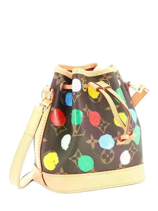 LOUIS VUITTON Noe Nm Handbag Yayoi Kusama Painted Dots Monogram Canvas Nano Bucket Bag - Multicolour