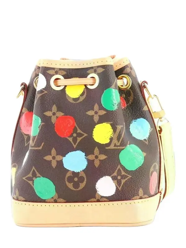 LOUIS VUITTON Noe Nm Handbag Yayoi Kusama Painted Dots Monogram Canvas Nano Bucket Bag - Multicolour