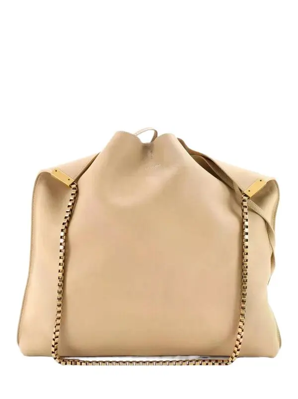 Saint Laurent Suzanne Leather Medium Hobo Bag - Neutrals