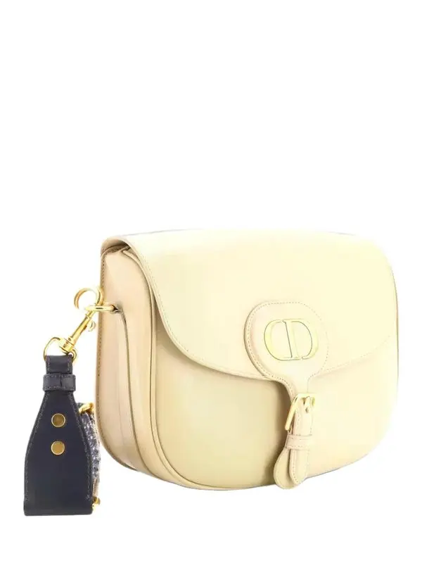 Dior Bobby Flap Bag Leather Large Crossbody Bag - Neutrals