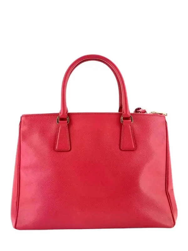 Prada Double Zip Lux Saffiano Leather Medium Tote Bag - Pink