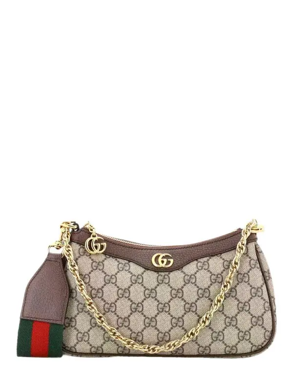 Gucci Ophidia Charm Shoulder Bag Gg Coated Canvas Small Crossbody Bag - Brown