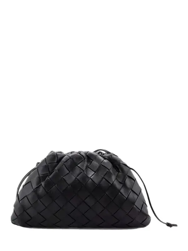 Bottega Veneta The Pouch Intrecciato Nappa Mini Crossbody Bag - Black