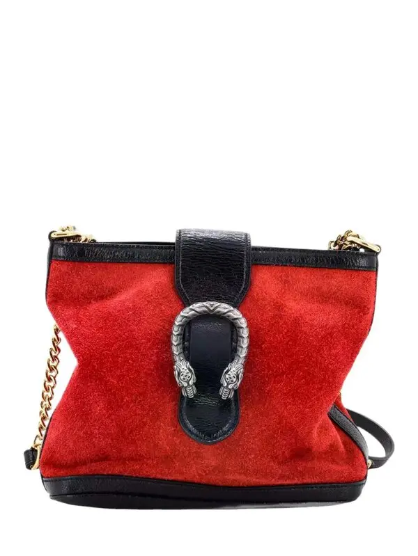 Gucci Dionysus Suede Medium Bucket Bag - Red