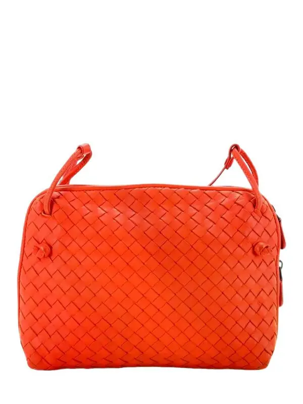 Bottega Veneta Nodini Intrecciato Nappa Small Crossbody Bag - Orange