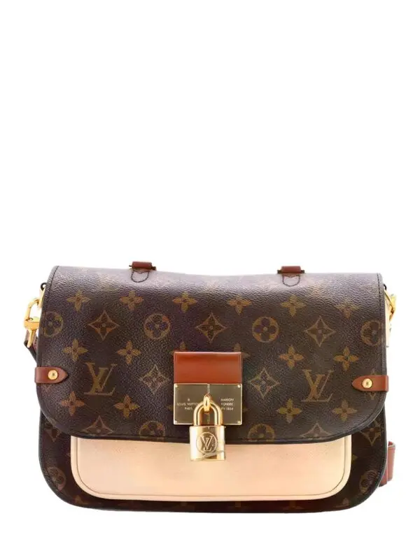 LOUIS VUITTON Vaugirard Handbag Monogram Canvas With Leather Satchel - Brown
