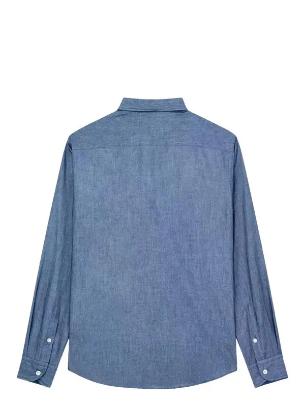 Emporio Armani Long-sleeve Cotton Shirt - Blue