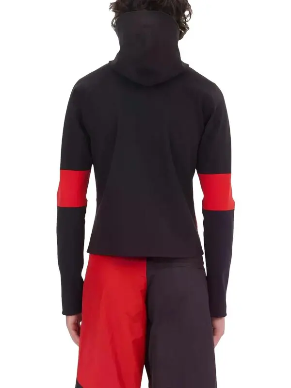 FERRAGAMO Colour-block Hooded Jacket - Black