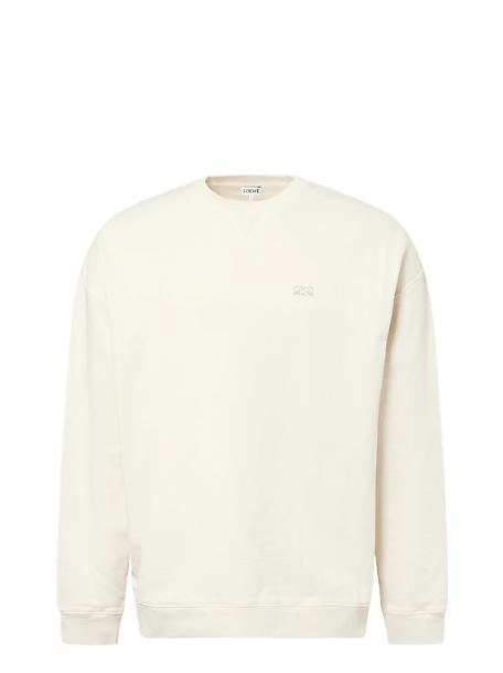 Loewe Anagram-embroidered Cotton Sweatshirt - Beige