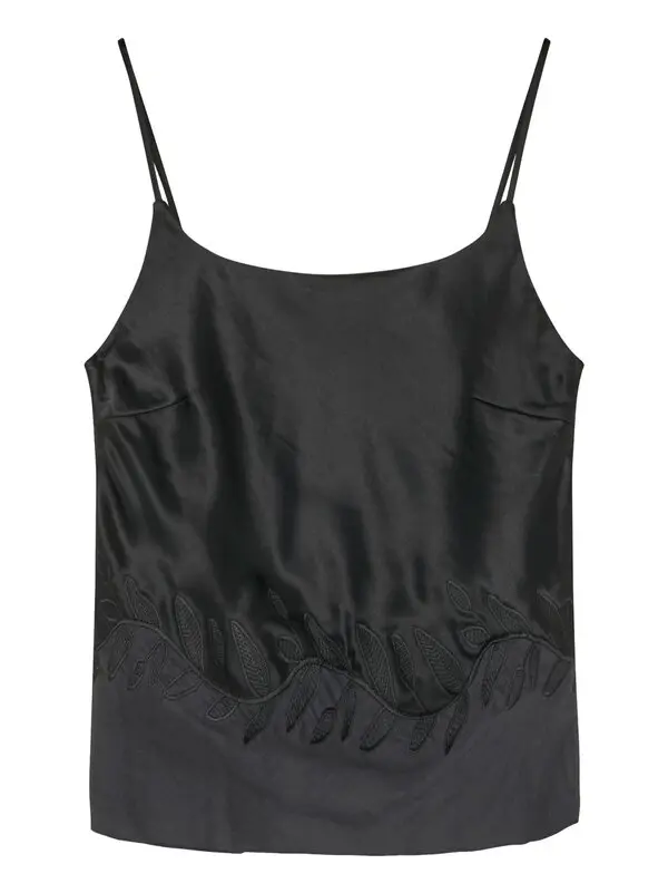BY MALENE BIRGER Janina Satin Top - Black