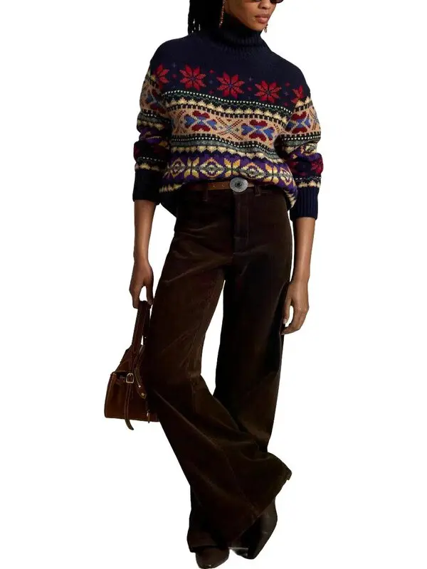 Polo Ralph Lauren Fair Isle Roll-neck Sweater - Blue