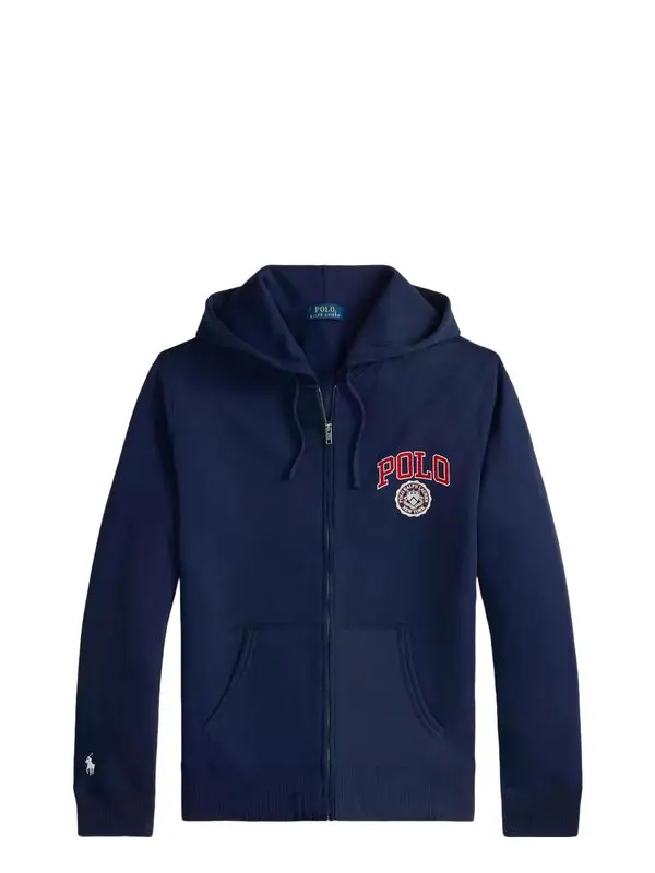 Polo Ralph Lauren Logo-embroidered Zip-up Hoodie - Blue